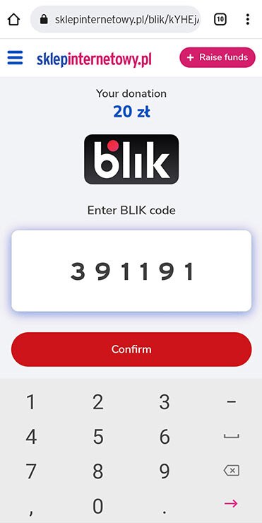 Activate BLIK and pay with a click