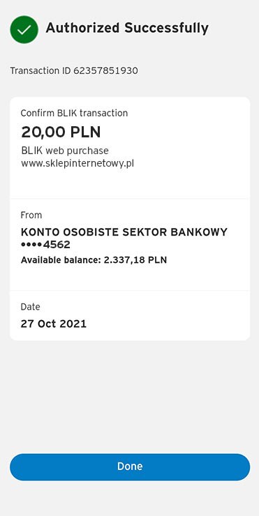 Activate BLIK and pay with a click