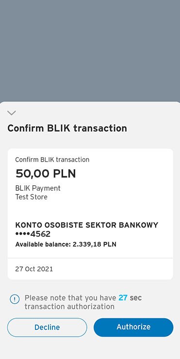 Activate BLIK and pay with a click